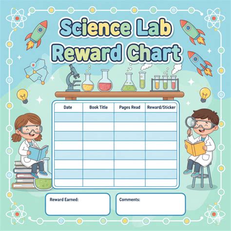 Science Lab Reading Practice Reward Chart Worksheet Download And Print Now