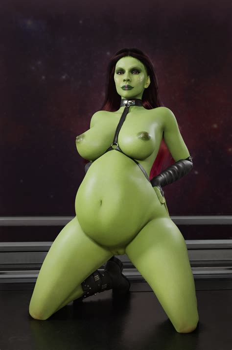 Rule 34 1girls 3d Belly Big Belly Big Breasts Breasts Collar Female Gamora Green Skinned
