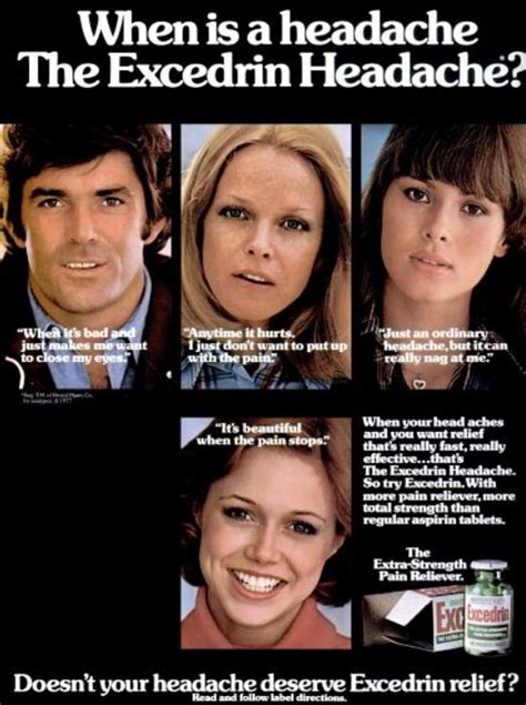 Daily 70s Ad ‘the Excedrin Headache 1977 Bionic Disco