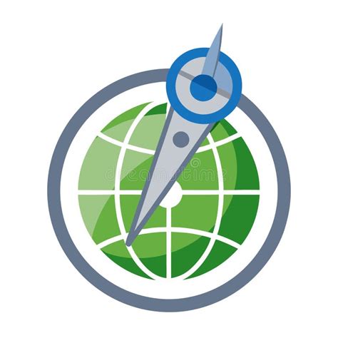 Global Compass Navigation World Map Global Exploration And