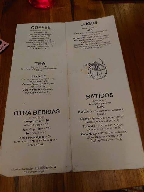 Menu At Lolas Cantina Mexicana Uluwatu Restaurant Pecatu