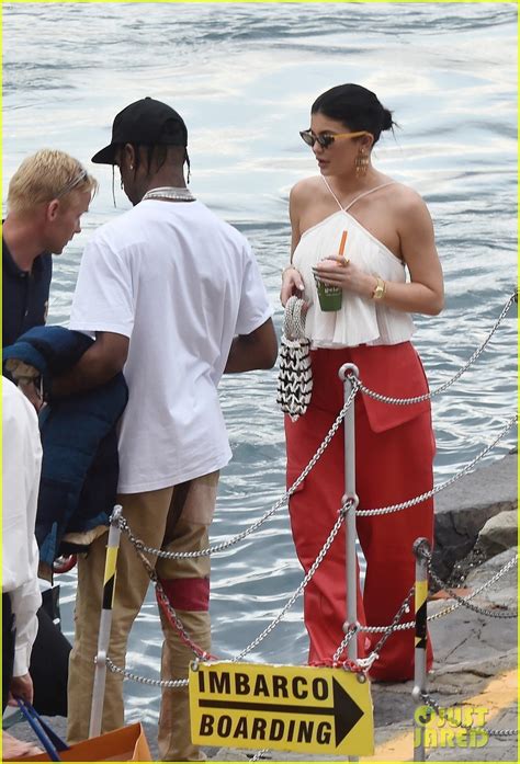 Kylie Jenner And Travis Scott Go Shopping During Her Birthday Trip In