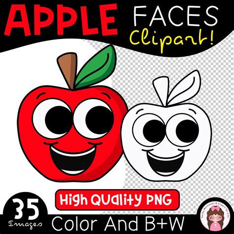 Apple Faces Clipart Made By Teachers