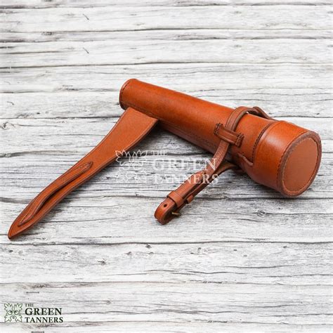 Leather Hunting Flask Case For Saddle Tan Saddle Flask