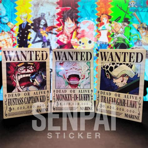 Jual One Piece Senpai Sticker Stiker Anime 3d Ter Murah Luffy Zoro
