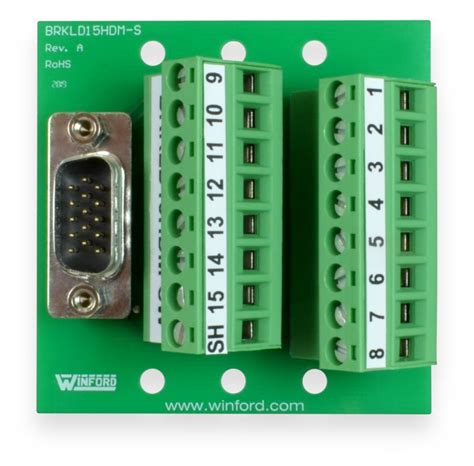 Db15hd Pluggable Terminal Breakout Boards Winford Engineering