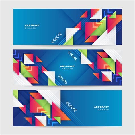 Premium Vector Abstract Modern Colorful 3d Geometric Banner Background Gradient Polygon