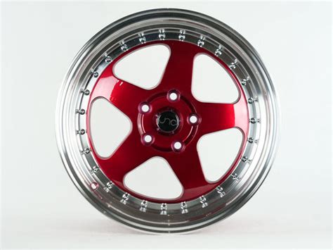 Jnc010 Candy Red Machined Lip Jnc Wheels Custom Wheels Collection