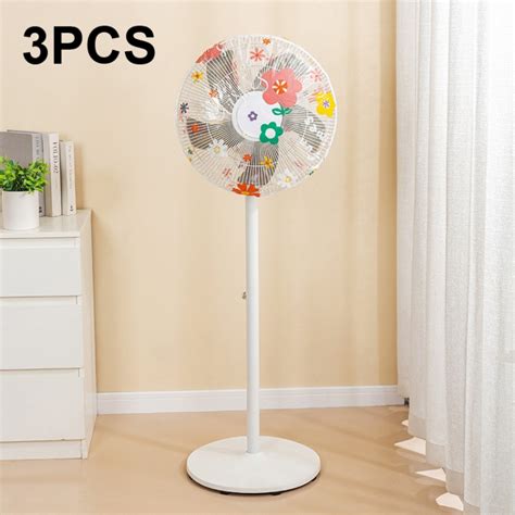 3 Pcs 가정용 선풍기 Peva 방수 및 방진 커버 색상 해바라기 짧은