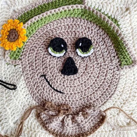 Crochet Scarecrow Square Free Crochet Fall Square Pattern