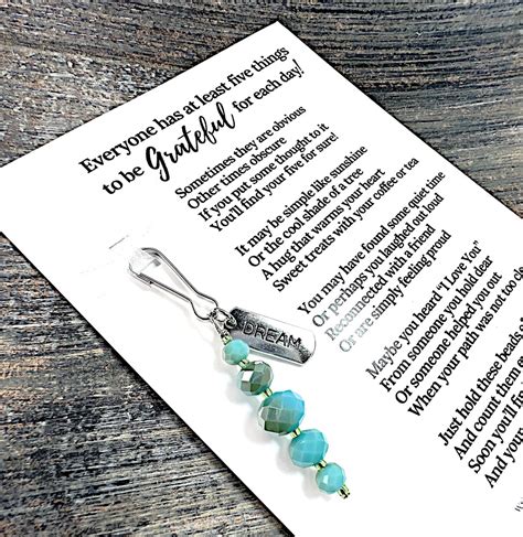 Mini Gratitude Beads Meaningful T With Poem Glimmers Mindfulness