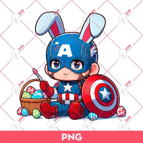 Bundle Superhero Chibi Easter Png Chibi Superhero Wearing Rabbit Ears