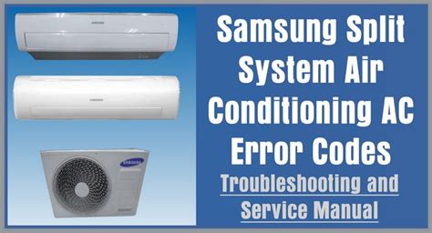 Samsung Split System Air Conditioning Ac Error Codes And