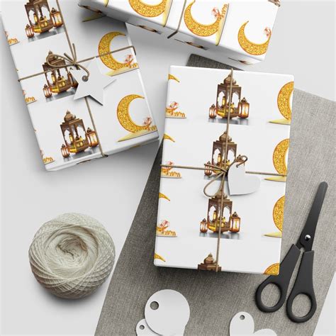 Personalized Ramadan Mubarak Wrapping Papers Islamic Arabic Art Pattern