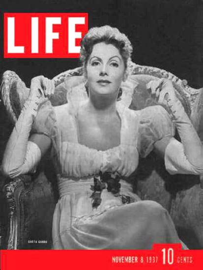Life Magazine Cover Copyright 1937 Greta Garbo Mad Men Art Vintage