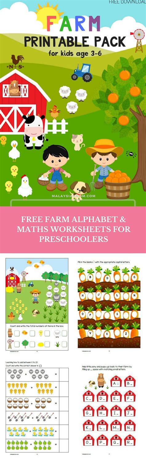 Farm Preschool Theme Activities Crafts Math Printables Literacy