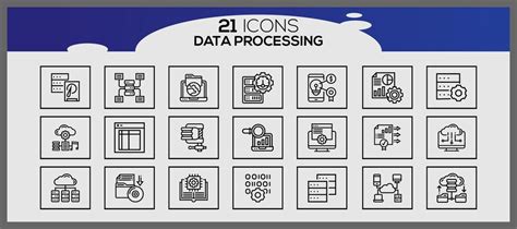 Premium Vector Data Processing Icon Set Creative Data Management Icon