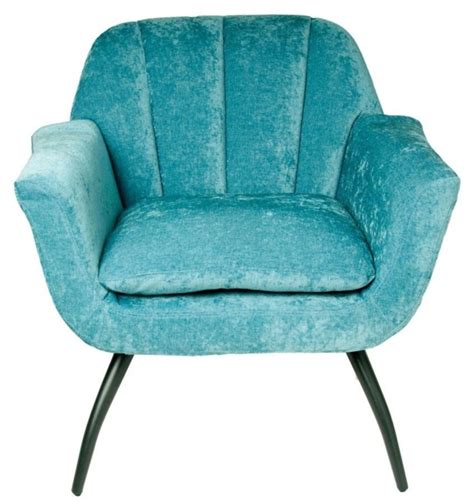 Amalfi Accent Chair Chenille Fabric Blue By Choice Furniture