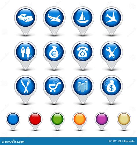 Vector Navigation Pointers Of Map Stock Vector Illustration Of Journey Navigator