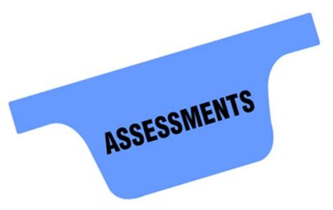 Chart Divider Tab Assessments Poly Bottom