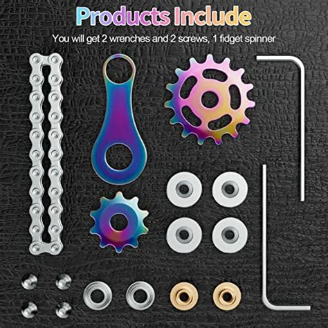 Aolcev Fidget Spinner Linkage Bike Chain Fidget Toy Stainless Steel