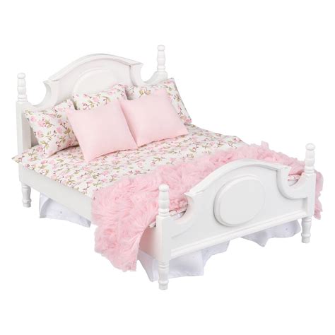 Dollhouse Furniture Mini Bed Set Realistic Bedroom