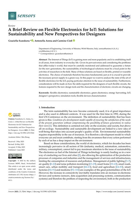 pdf a brief review on flexible electronics for iot solutions for