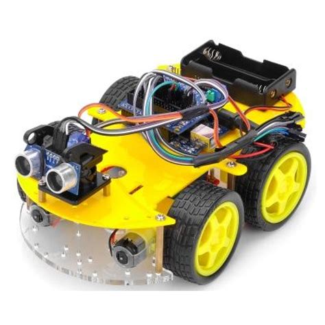 kit robot 4 ruedas motoreductor dc 6v robotica arduino educacional