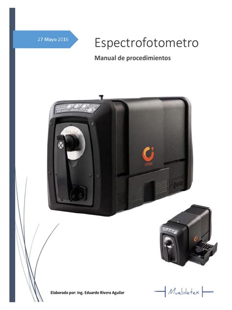 Manual De Uso Del Espectrofotómetro X Rite Pdf Calibración Color