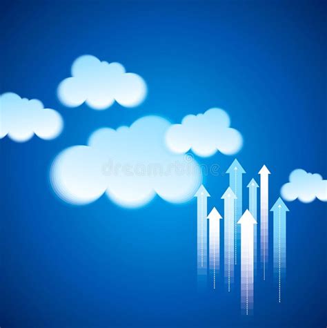 Cloud Computing Business Concept Background With Creative Stock Vector