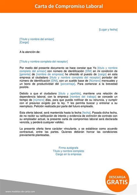 Modelos De Carta De Compromismo Escolar Para Descargar En Word