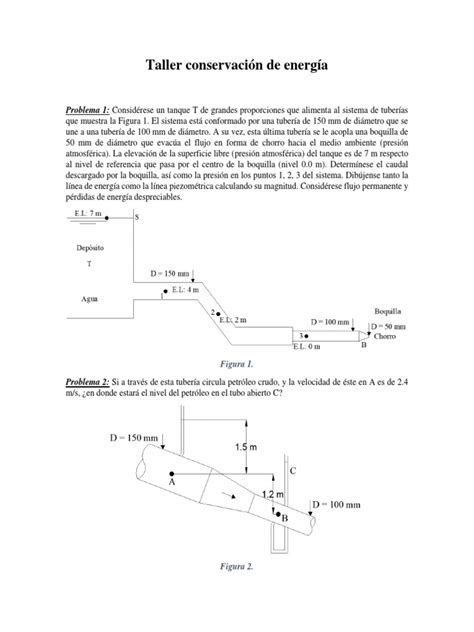 Ejercicios Conservación De Energía Pdf Presión Bomba