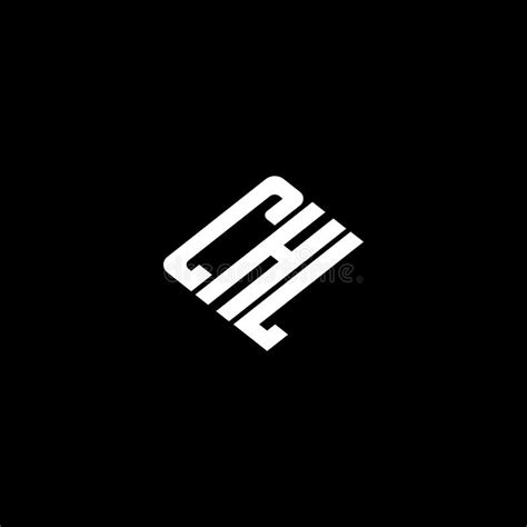 Chl Letter Logo Design On Black Background Stock Illustration