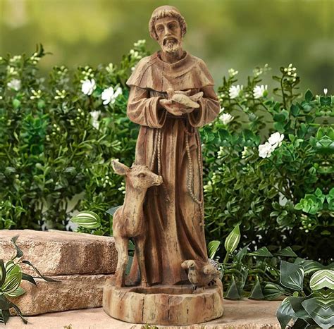 Saint Francis Outdoor Statue Mgo Fiber Stone Garden Art