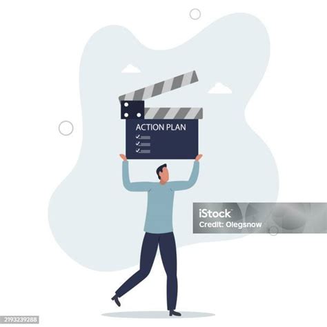 Action Plan With Checklist Step By Step Of Business Implementation Procedure Or Strategy Plan To