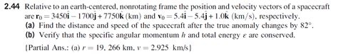 Solved 44 Relative To An Earth Centered Nonrotating Frame
