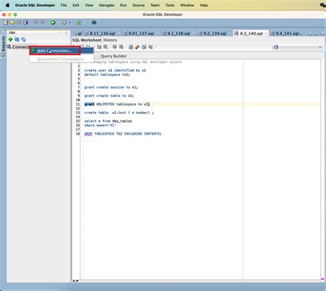 Oracle C Managing Tablespace Using SQL Developer Wizard