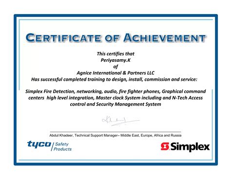 Simplex Fire Detection And Alarm Certificate Pdf