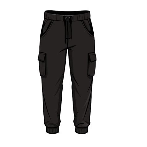 Ilustración Vectorial De Dibujos Animados Pantalones De Jogger Negros
