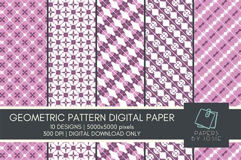Geometric Pattern Digital Paper Graphic By Papersbyjosie · Creative Fabrica