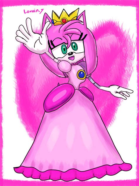 Amy Rose As Princesss Peach By Gameartist1993 On Deviantart