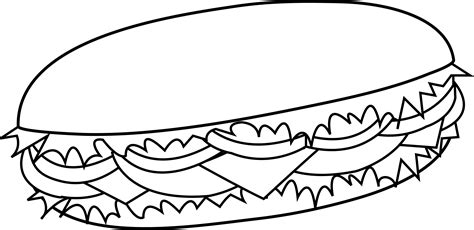 Subway Sandwich Coloring Page Coloring Pages