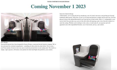 Bermudairs Innovative Business Class Delayed One Mile At A Time