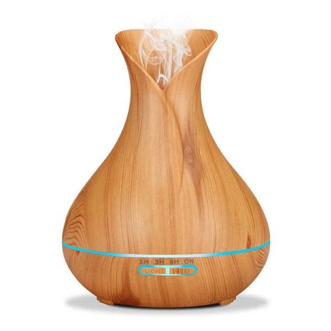 Aroma Aromatherapy Diffuser Led Essential Oil Ultrasonic Light Wood Big W