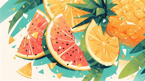 Premium Vector Vibrant Pitayas Halved With Speckled Pulp