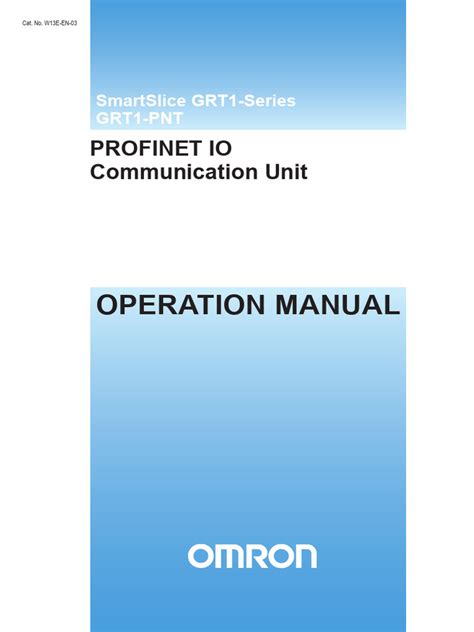 w13e grt1 pnt profinet io communication unit operation manual en pdf input output power supply