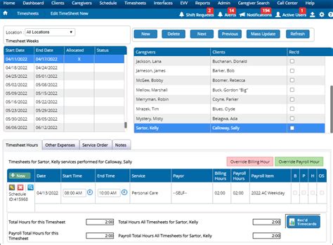Edit Timesheet Timesheets