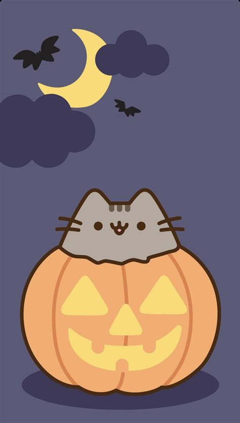 Pusheen Halloween Coloring Pages