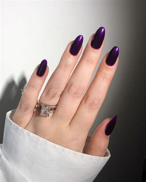20 Dark Purple Nail Ideas To Elevate Your Style Game Womensew Dark
