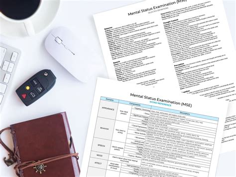 Mental Status Exam Word Reference Mental Health Reference Mse Cheat